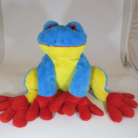 Toys ''R'' Us | Toys | Toys R Us Frog Yellow Blue Red Plush Stuffed ...